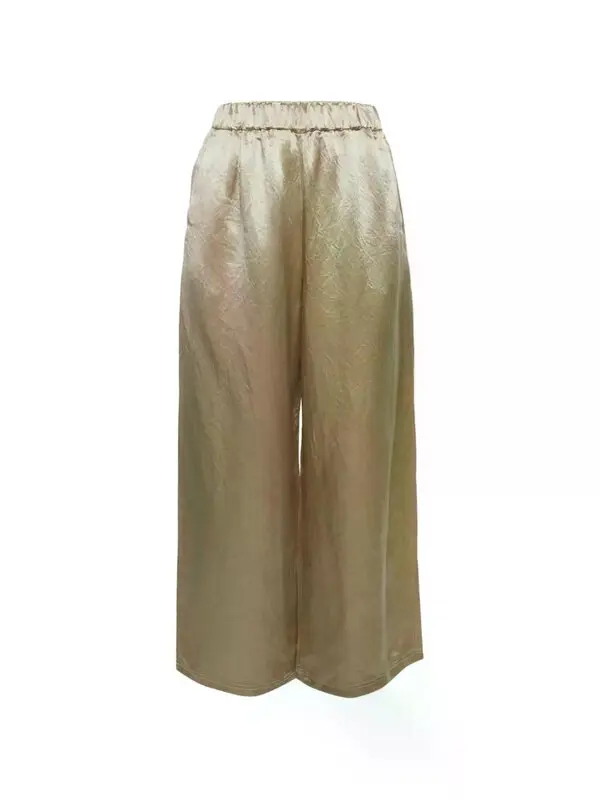 Max Mara Satin Wide-leg Trousers - Neutrals