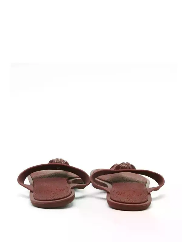 Versace Medusa Flat Sandals - Red