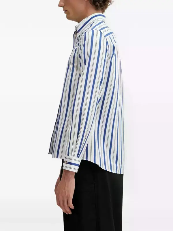 WALES BONNER Daylight Striped Embroidered Shirt