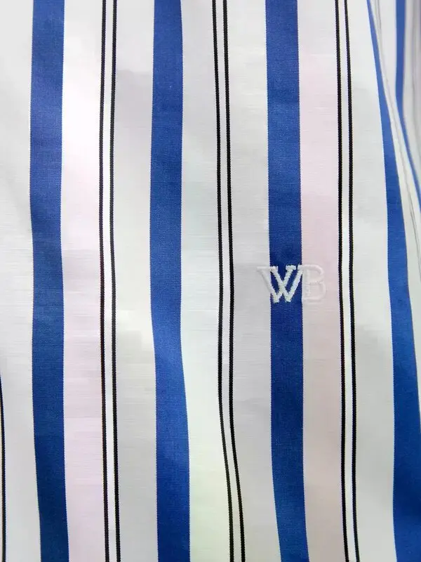 WALES BONNER Daylight Striped Embroidered Shirt