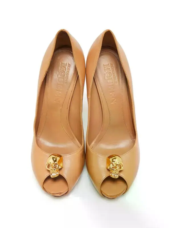 Alexander McQueen Skull Embellished Peep-toe Sandals