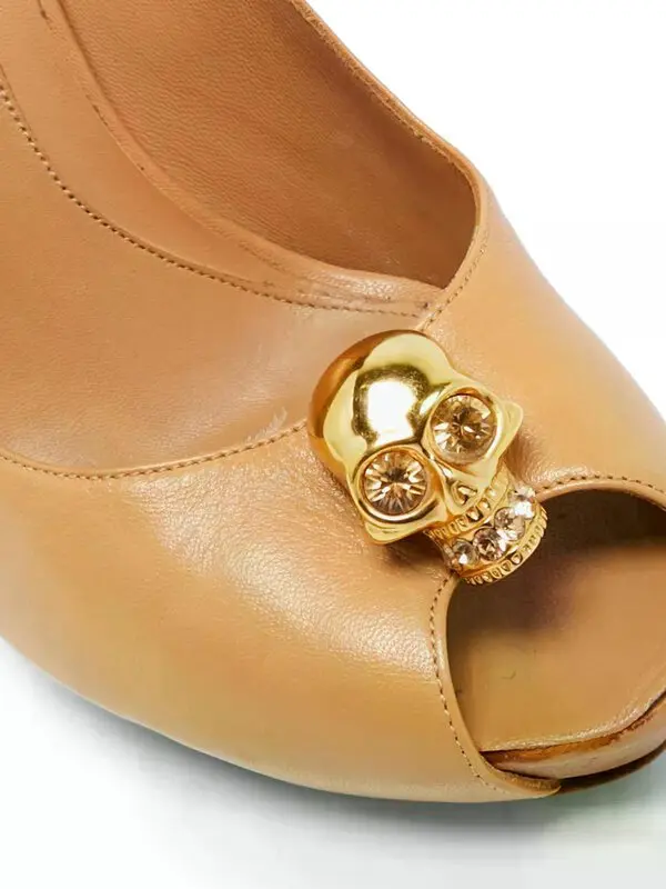 Alexander McQueen Skull Embellished Peep-toe Sandals