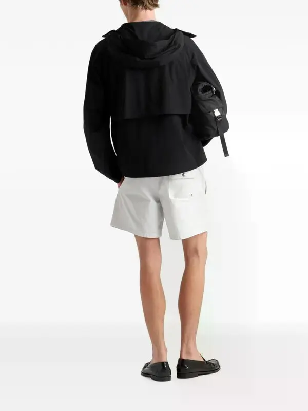 Prada Re-nylon Hooded Jacket With Embroidered Logo