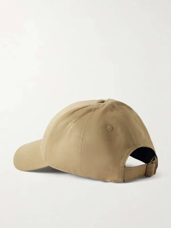 Saint Laurent Logo-appliquéd Cotton-twill Baseball Cap - Beige