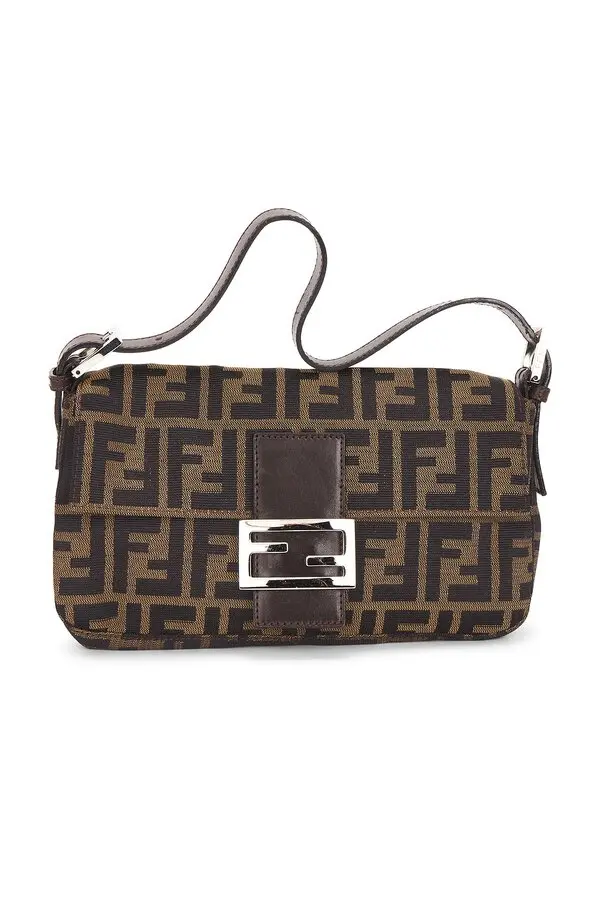 Fendi Zucca Baguette Shoulder Bag - Brown