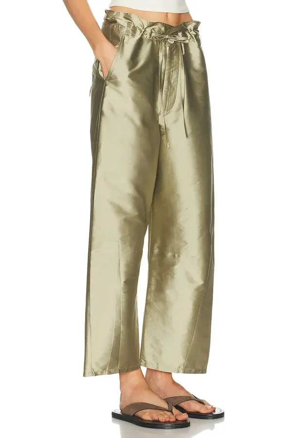 Chan Luu Techno Taffeta Barrel Pant