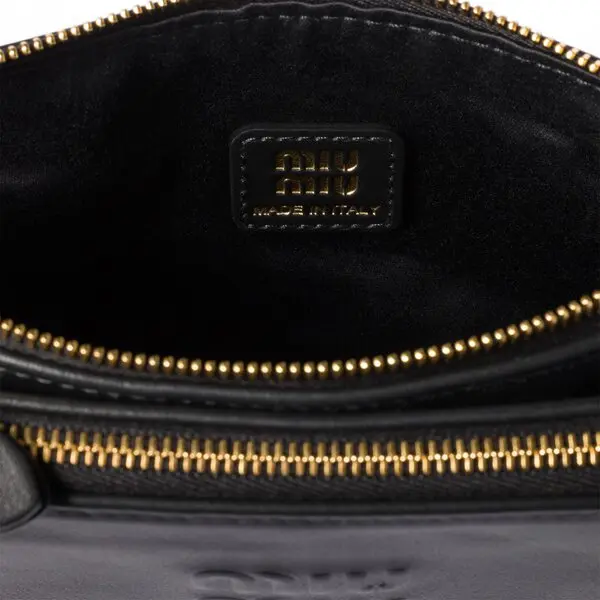 Miu Miu Leather Pouch With Adjustable Shoulder Strap