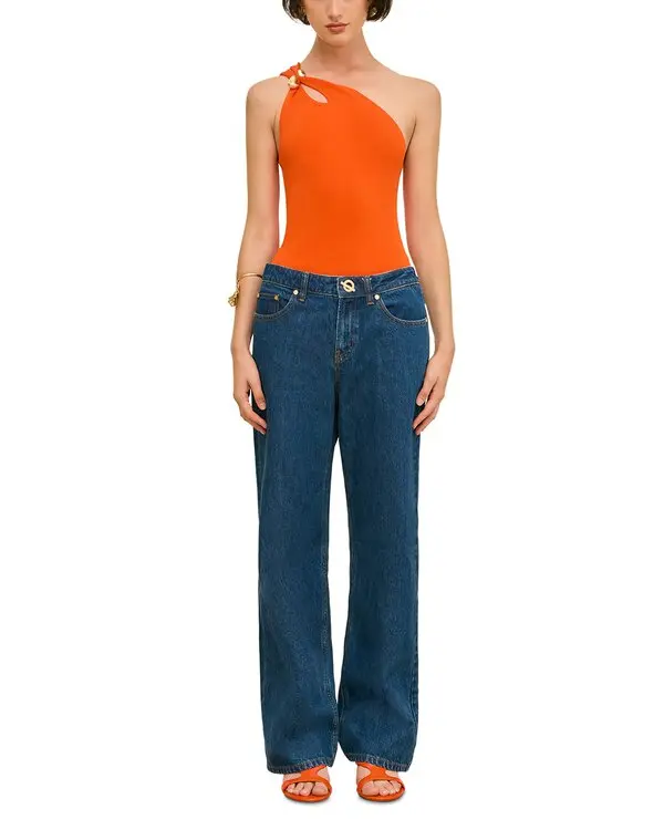 Cult Gaia Anouk Top One Shoulder With Keyhole Detail