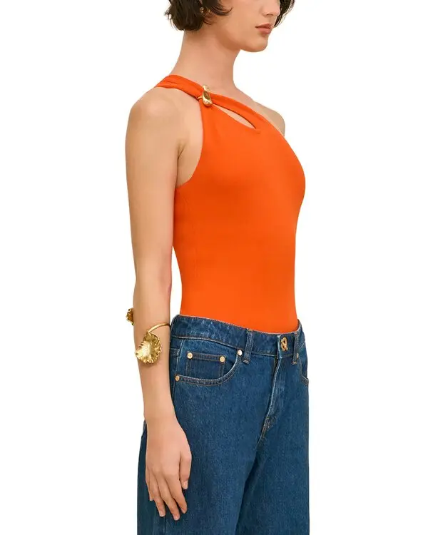 Cult Gaia Anouk Top One Shoulder With Keyhole Detail