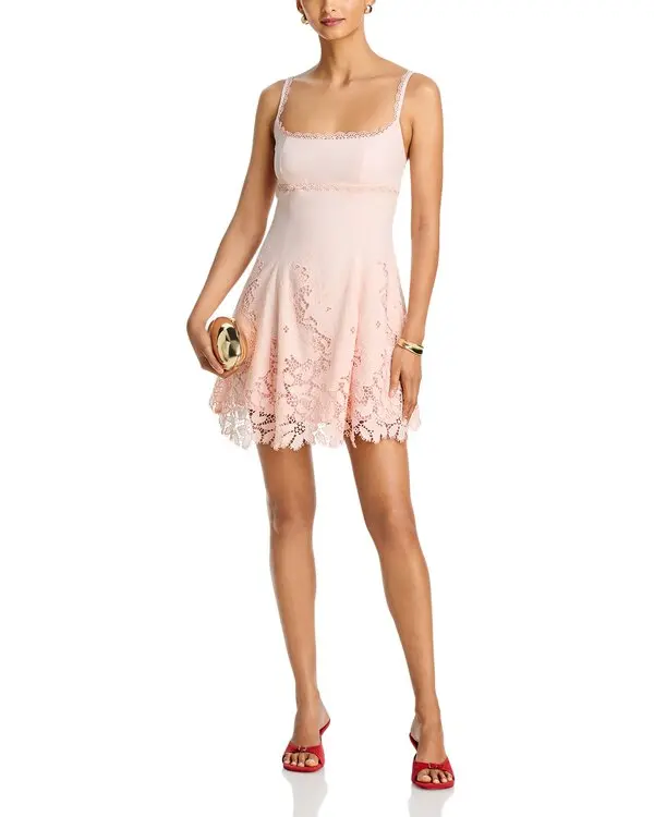 Aqua Lace Mini Dress