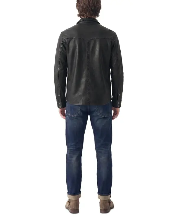 ANTIK DENIM Western Leather Handstitch Shirt