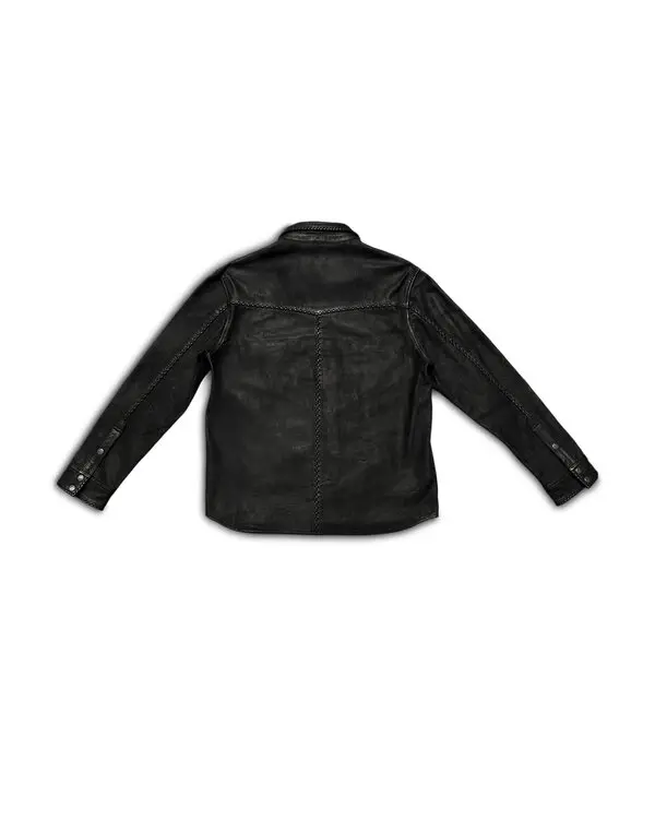 ANTIK DENIM Western Leather Handstitch Shirt