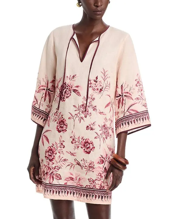 Johnny Was Kimono Sleeve Linen Dress - Yvessa
