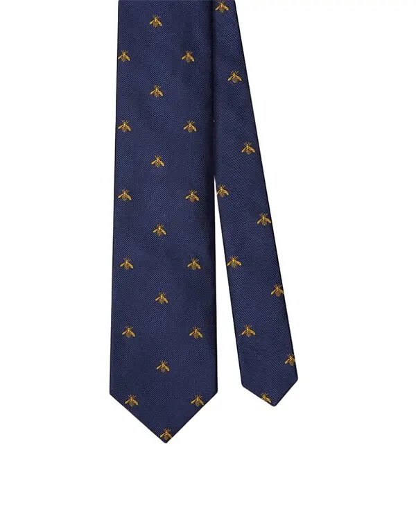 Robert Talbott Bee Printed Necktie - Navy