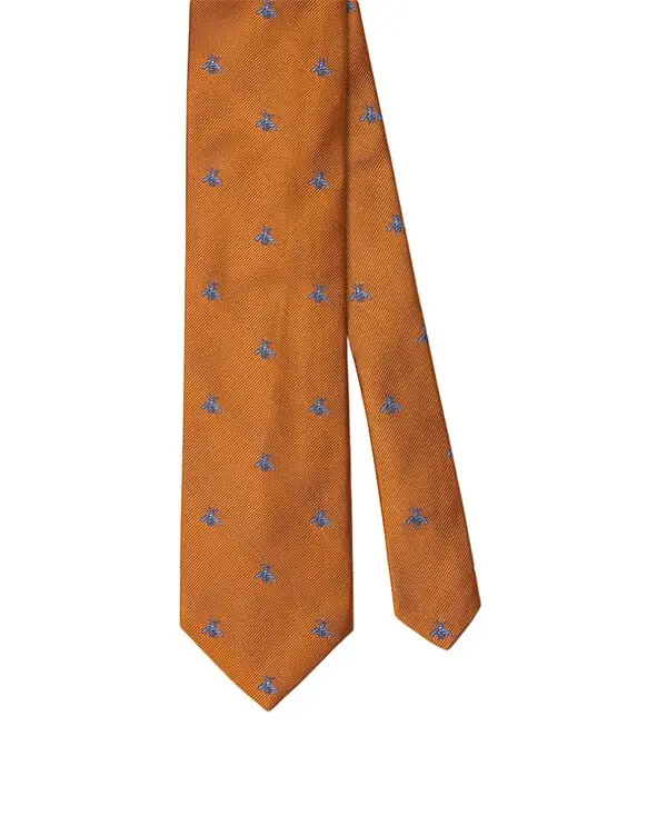 Robert Talbott Bee Printed Necktie - Orange