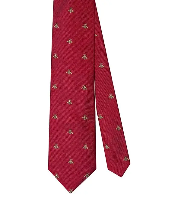 Robert Talbott Bee Printed Necktie - Red