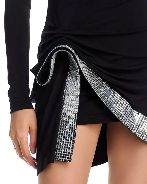 AREA Disco Crepe Jersey Mini Dress
