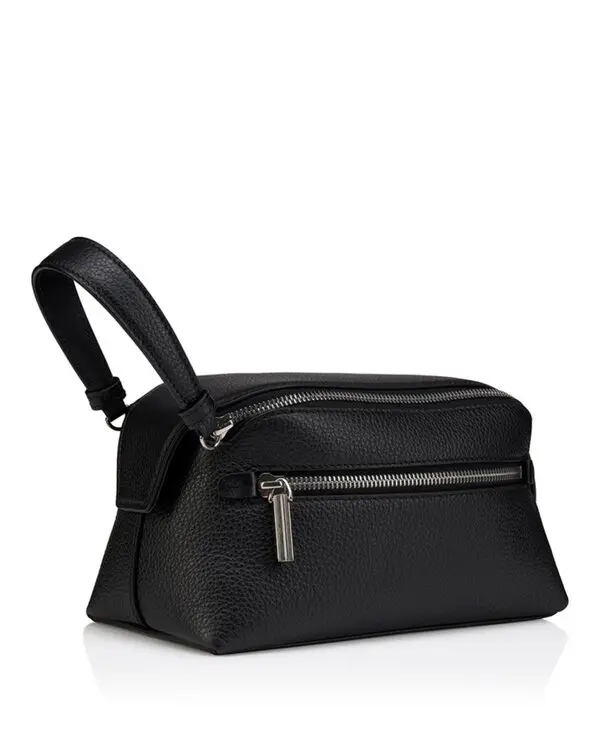 CHRISTIAN LOUBOUTIN Grained Calf Leather Pouch With Wrist Strap