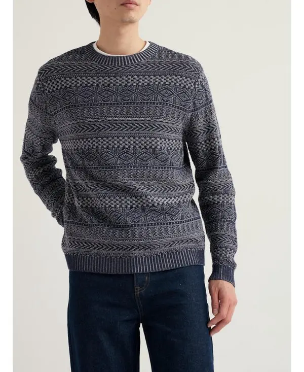 SEASALT CORNWALL Carter Rock" Crew Neck Jumper With Geometric Print