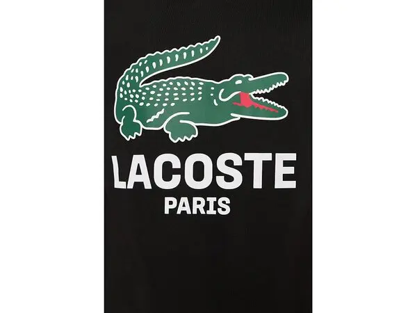 Lacoste Printed Cotton T-shirt T Shirt - Black