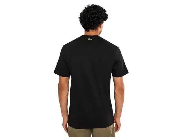 Lacoste Printed Cotton T-shirt T Shirt - Black
