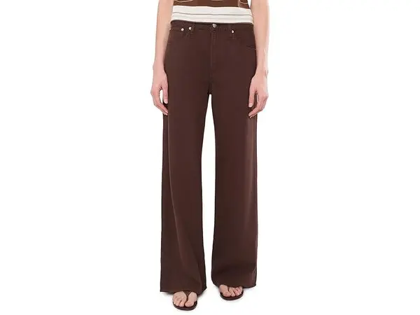 Madewell Ultimate Wide In Burnt Cocoa Jeans Burnt Cocoa - Brown