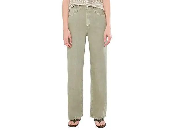 Madewell Pv Wide In Airy Chateau Jeans Chateau - Olive