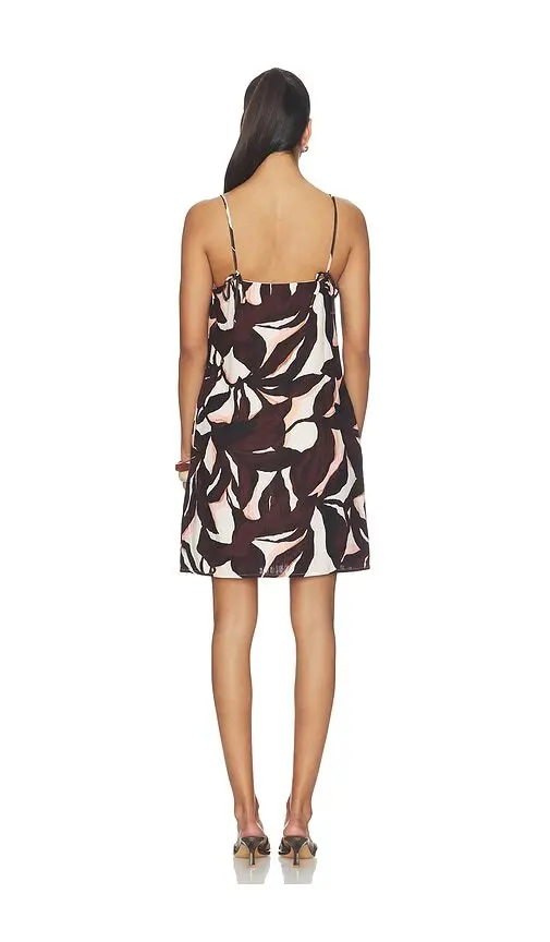 Sanctuary Hideaway Linen Tie Strap Dress In Brown