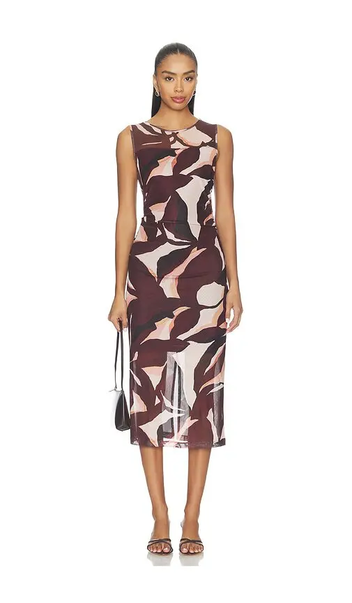 Sanctuary Desire More Mesh Cinch Dress In Brown
