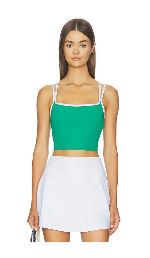 Vuori Daily Layered Tank In Green - Emerald