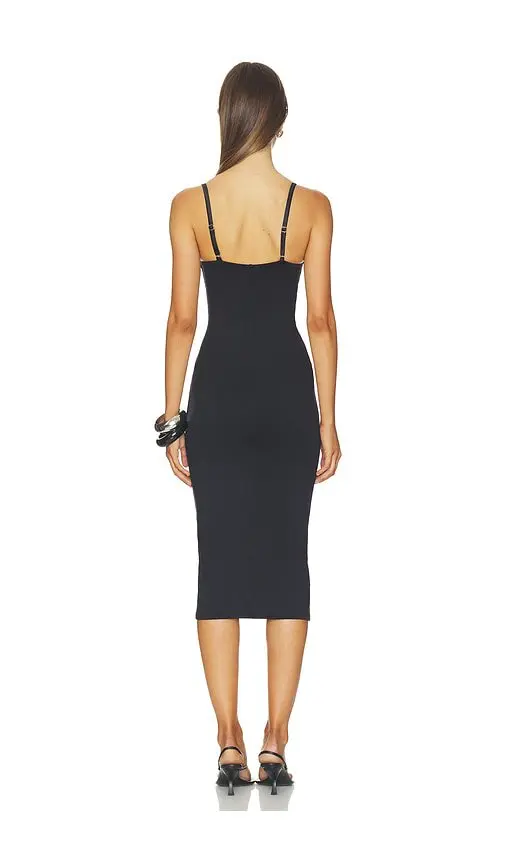 FLEUR DU MAL Le Stretch Micro U-plunge Midi Dress