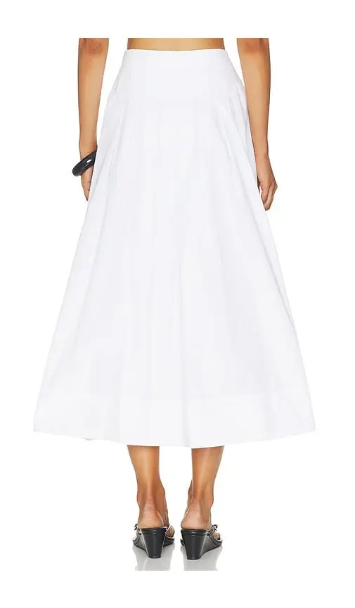 ALIGNE Julie Pleated Poplin Skirt