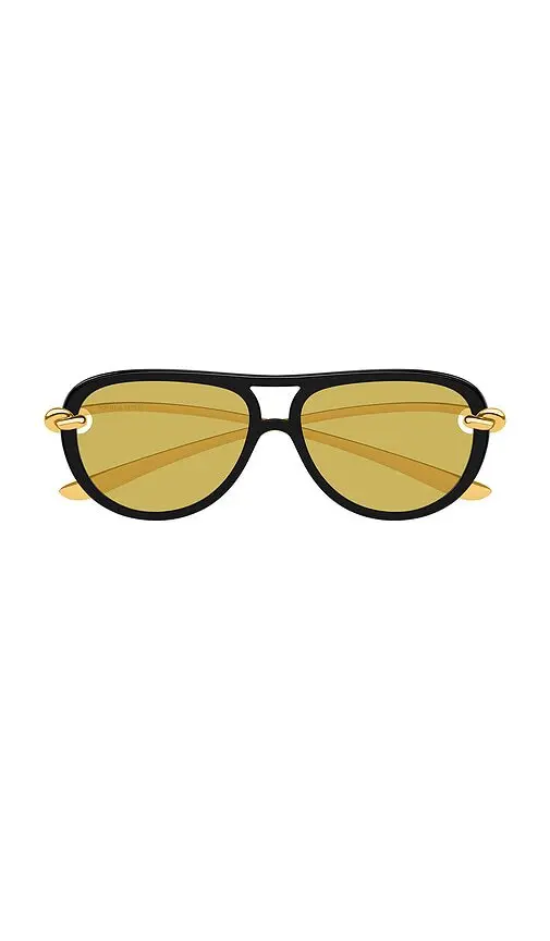 Bottega Veneta Oval Sunglasses - Yellow