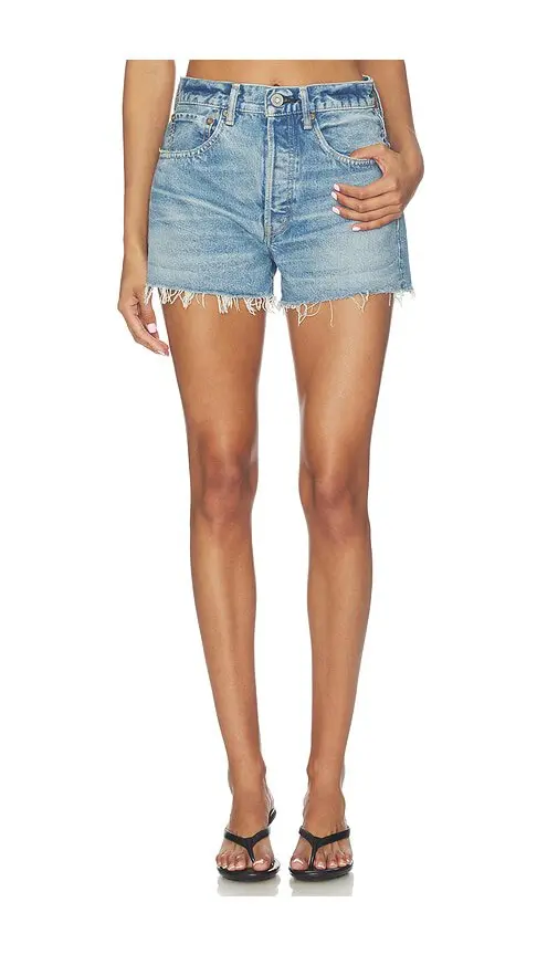 Moussy Vintage Troppard Shorts In Blue