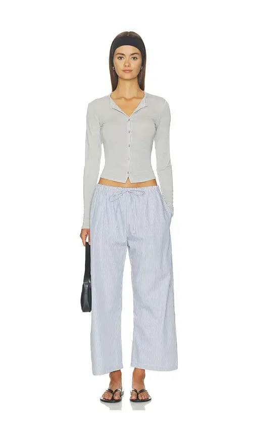 SKIMS Sheer Modal Cardigan In Grey