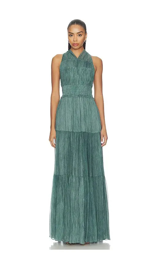 Ulla Johnson Freesia Gown In Blue - Kelp