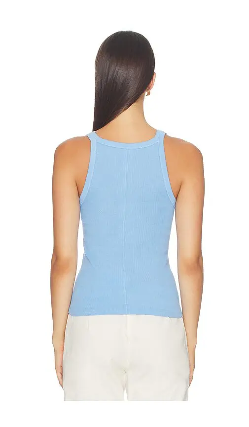 RE/DONE Knotted Ribbed Tank In Blue