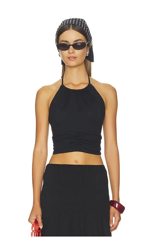 Susana Monaco Gathered Halter Neck Top