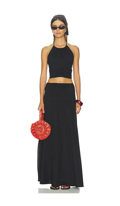 Susana Monaco Gathered Halter Neck Top