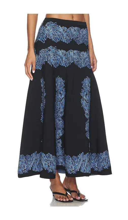 Ulla Johnson Alessia Knit Jacquard Skirt In Multi