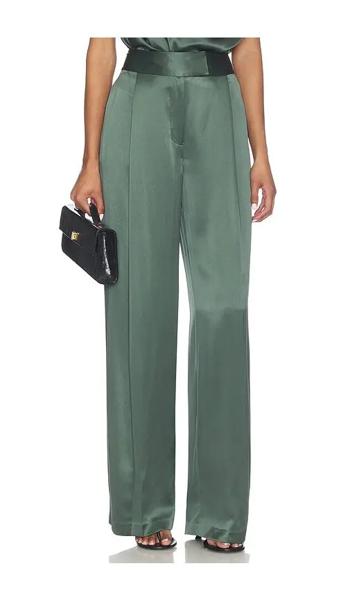 THE SEI Relaxed Trouser In Dark Green