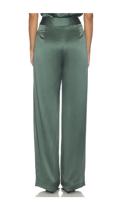 THE SEI Relaxed Trouser In Dark Green