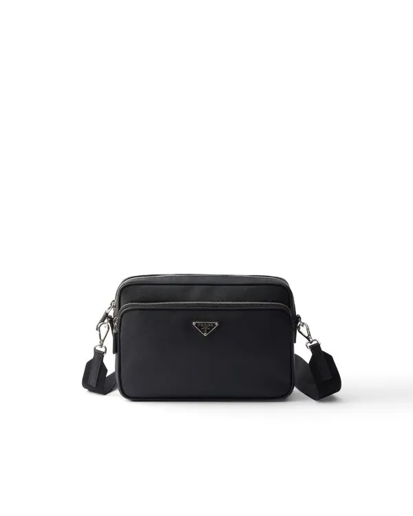 Prada Saffiano Leather Shoulder Bag - Black