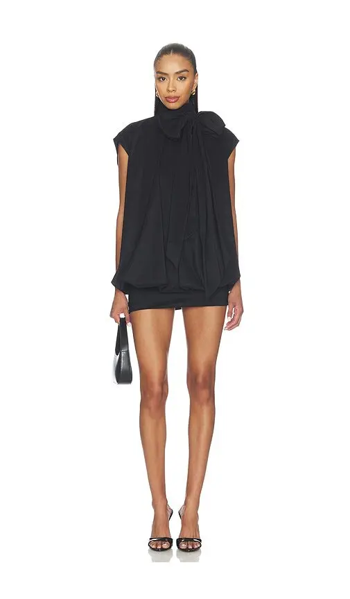 Prabal Gurung Tie-neck Cocoon Mini Dress