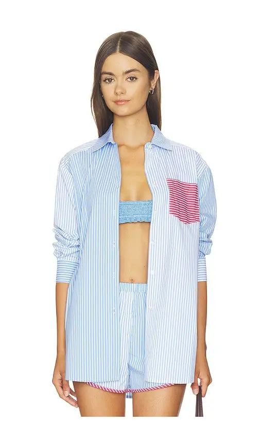 Solid & Striped The Avril Button Down Shirt - Blue