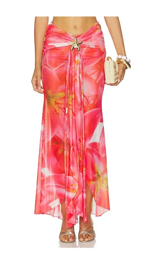 Superdown Maxi Skirt With Starfish Embellishment