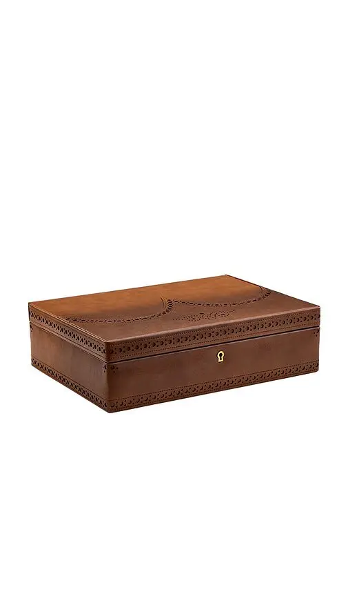 Wolf Brogue 10 Piece Watch Box - Brown