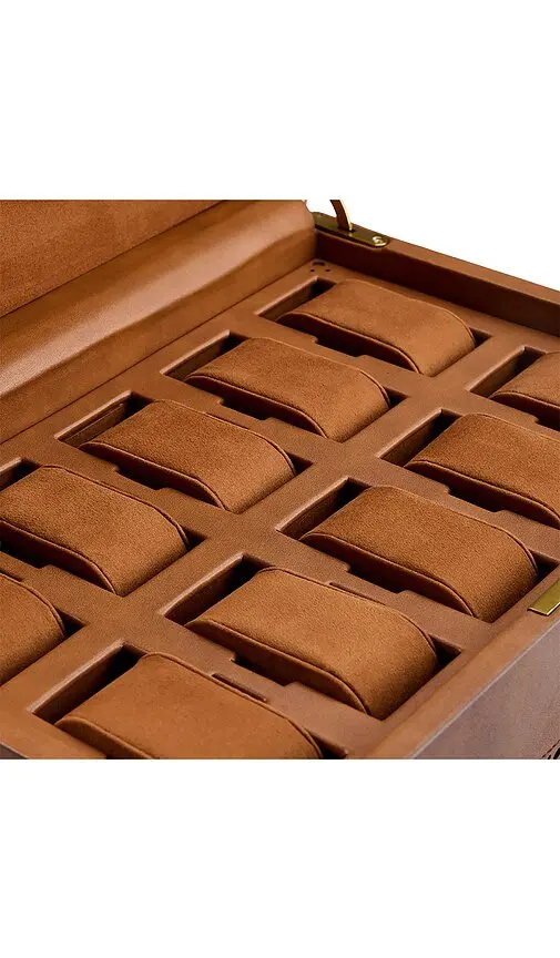 Wolf Brogue 10 Piece Watch Box - Brown