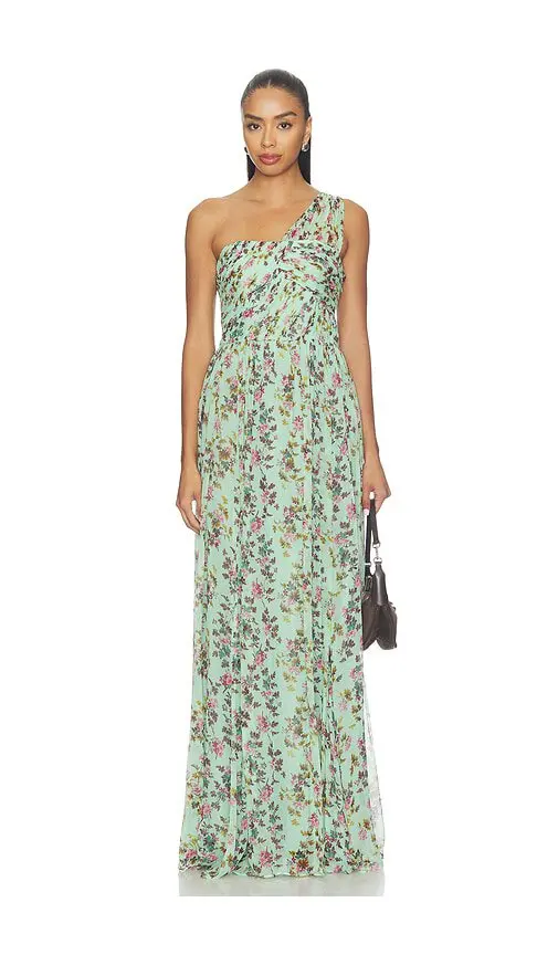 Ulla Johnson Aureline Silk One Shoulder Gown