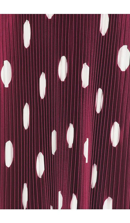 L'IDEE Pleated Maxi Gown - Wine